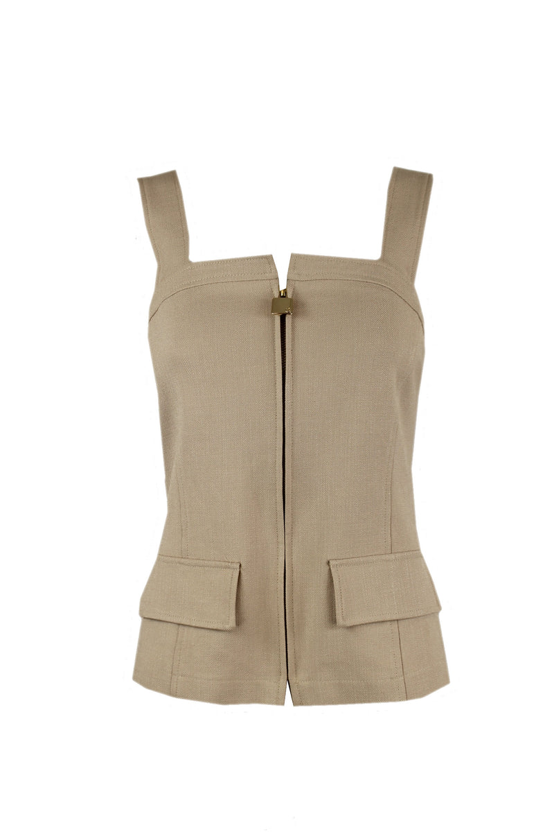 Caroline Biss gilet met een rits aan de voorkant. – Rosa Fashion Outlet